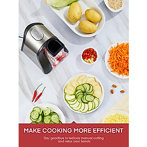 Electric Cheese Grater 150W Cheese Shredder for Home Kitchen Use, One-Touch Control Electric Slicer Shredder Ideal for Cheese, Cucumber, Carrot