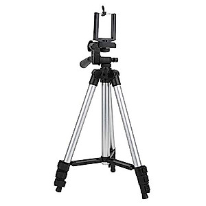 Selfie Tripod Stand, Aluminium Alloy Selfie Stick Portable 1/4 Inch Screw Multifunction Phone Stand Live Steming Tripod for Recording Travel Selfie Stick