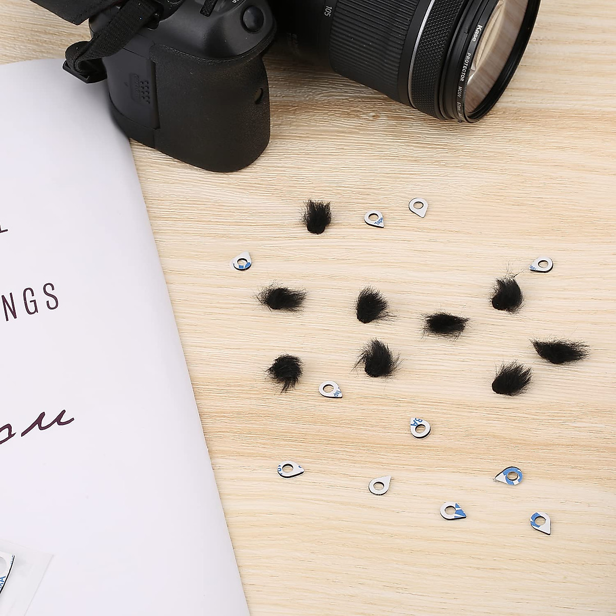 TOYMIS 10pcs Microphone Wind Filter, Camera Mic Muff 20pcs Camera Wind Muff Sticker Camera Mic Windscreen Camera Mic Wind Muff Wind Cover for Microphone Outdoor Windshield