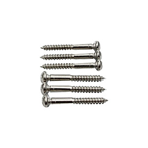 Guyker 6Pcs String Lock Mounting Screws with Notch for Tremolo System Bridge Saddles Tailpiece Accessories Electric Guitar