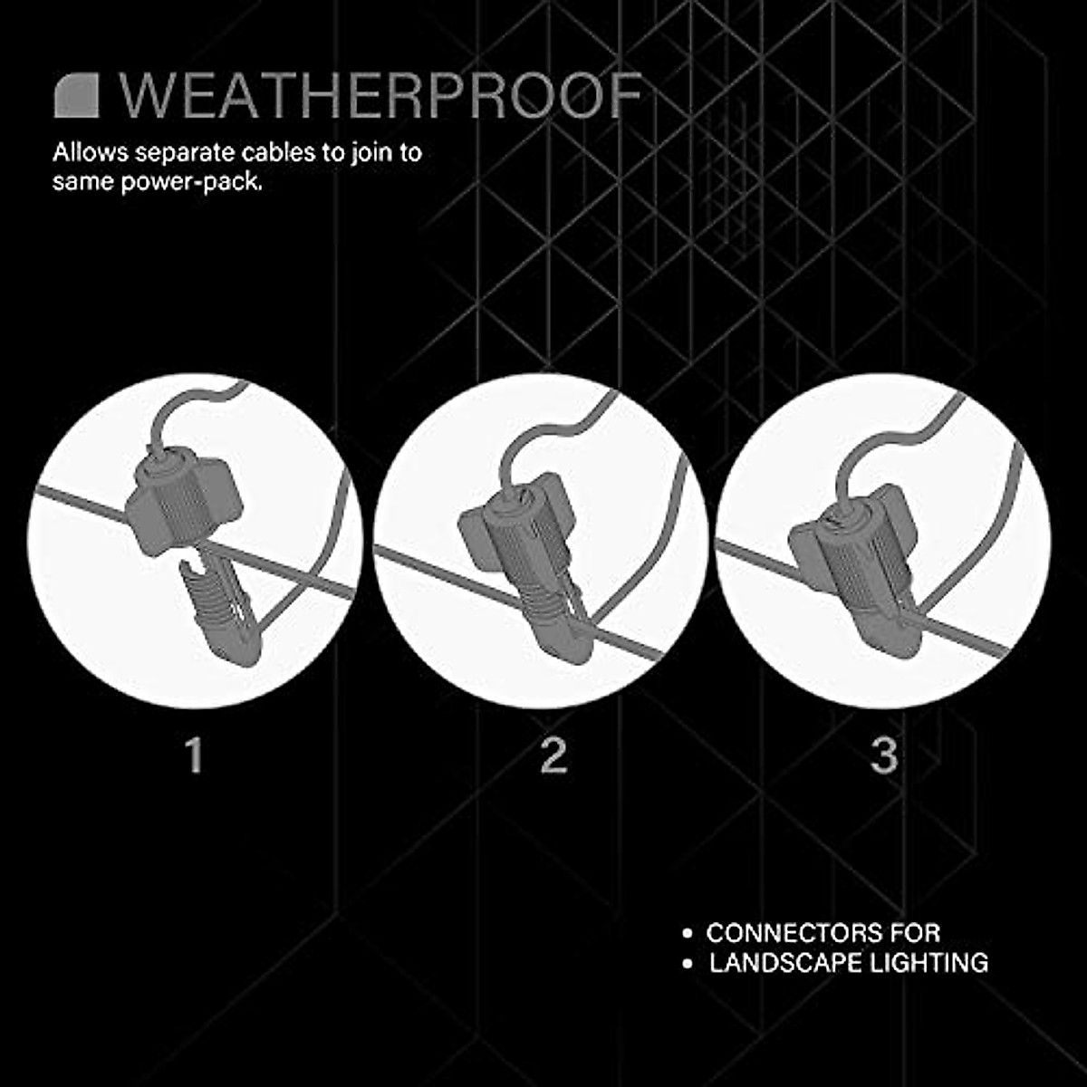 Malibu Low Voltage Cable Connectors for Landscape Lighting 2 Packs Fast Lock Twist Series 8101-4802-02