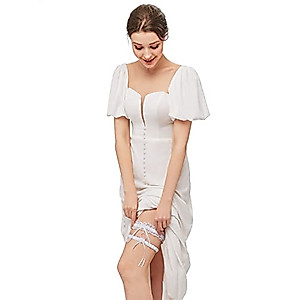 Wedding Bridal Legs Garter Set Toss Garters Keepsake Garter Lace Belt White