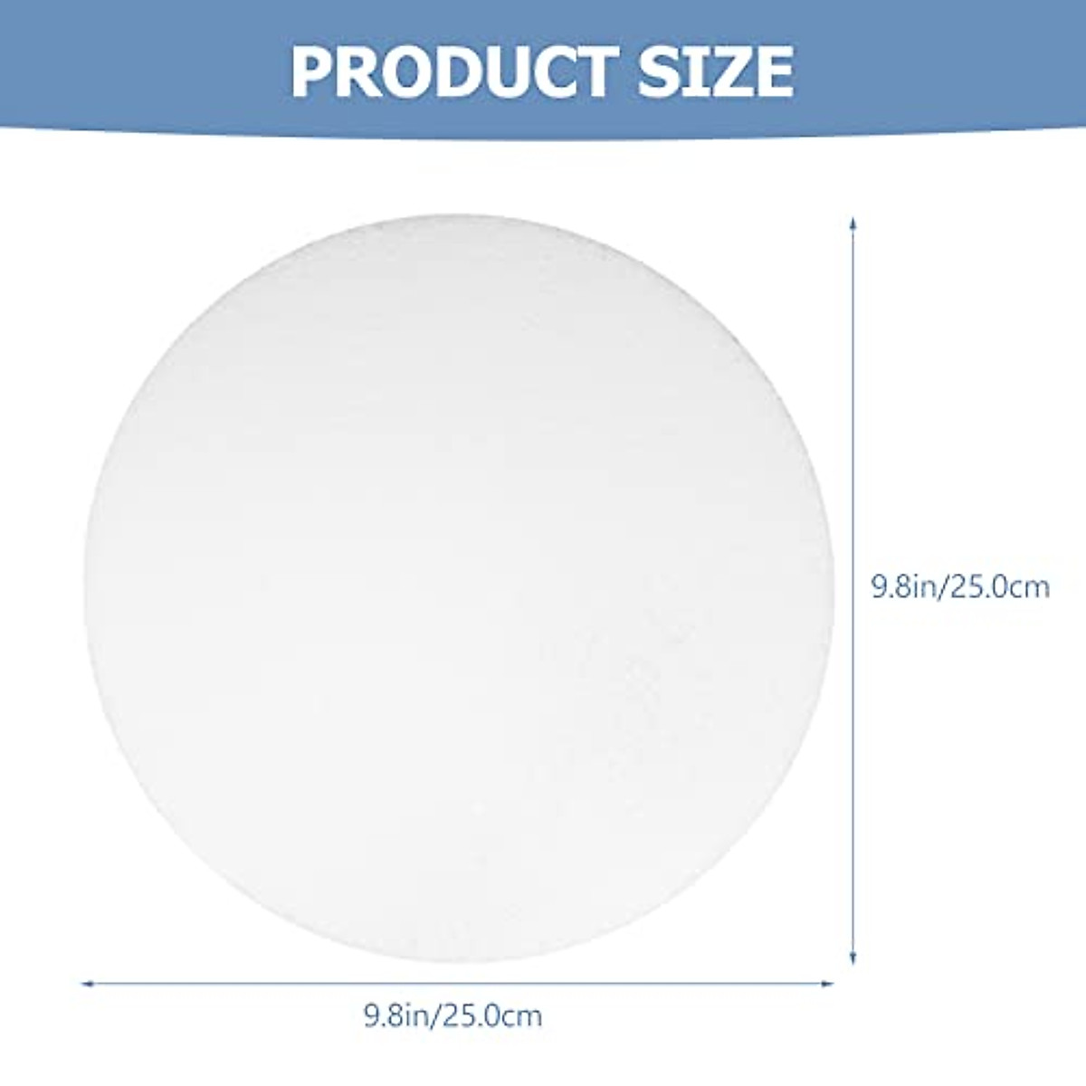 Anneome 9 Pcs Foam Cake Base Diy Cake Circle Cupcake Round Serving Tray Diy Craft Foam Circle Round Cake Pan Cake Circles Decor Fondant Cake Practice Tray Extra Hard Model White