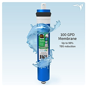 Aquatic Life RO Buddie Reverse Osmosis Replacement Filter Set - Inline Carbon Block Filter, Sediment Cartridge and 100 GPD Membrane for RO/RODI Water Filter System Units