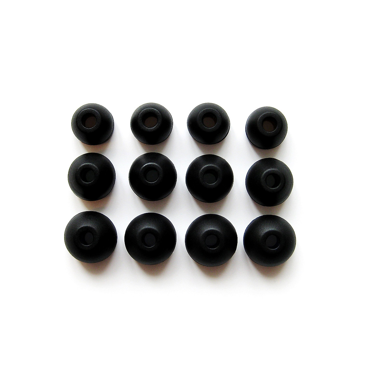 12pcs: 4S / 4M / 4L (SML-BHB) Black Replacement Earbuds Adapters Ear tips Compatible with Fitbit Flyer Wireless Earphones / Headphones