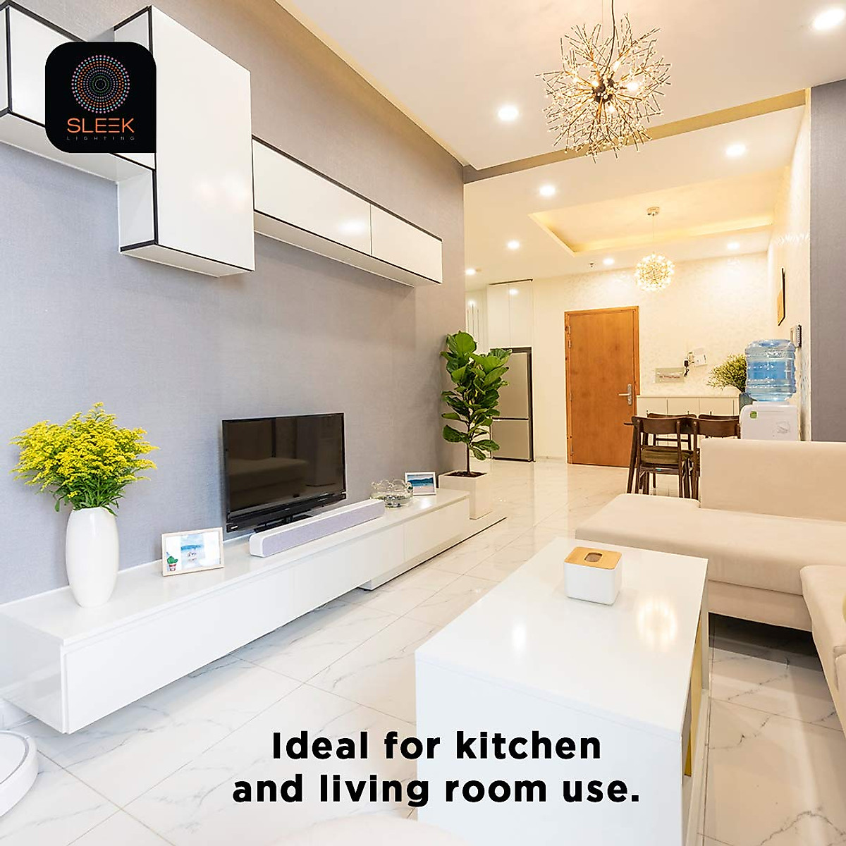 SLEEKLIGHTING - 13Watt GU24 Base 2 Prong Light Bulbs- UL approved-120v 60Hz Light Bulb- Mini Twist Lock Spiral -Self Ballasted CFL Two Pin Fluorescent Bulbs- 5000K Daylight 4pack