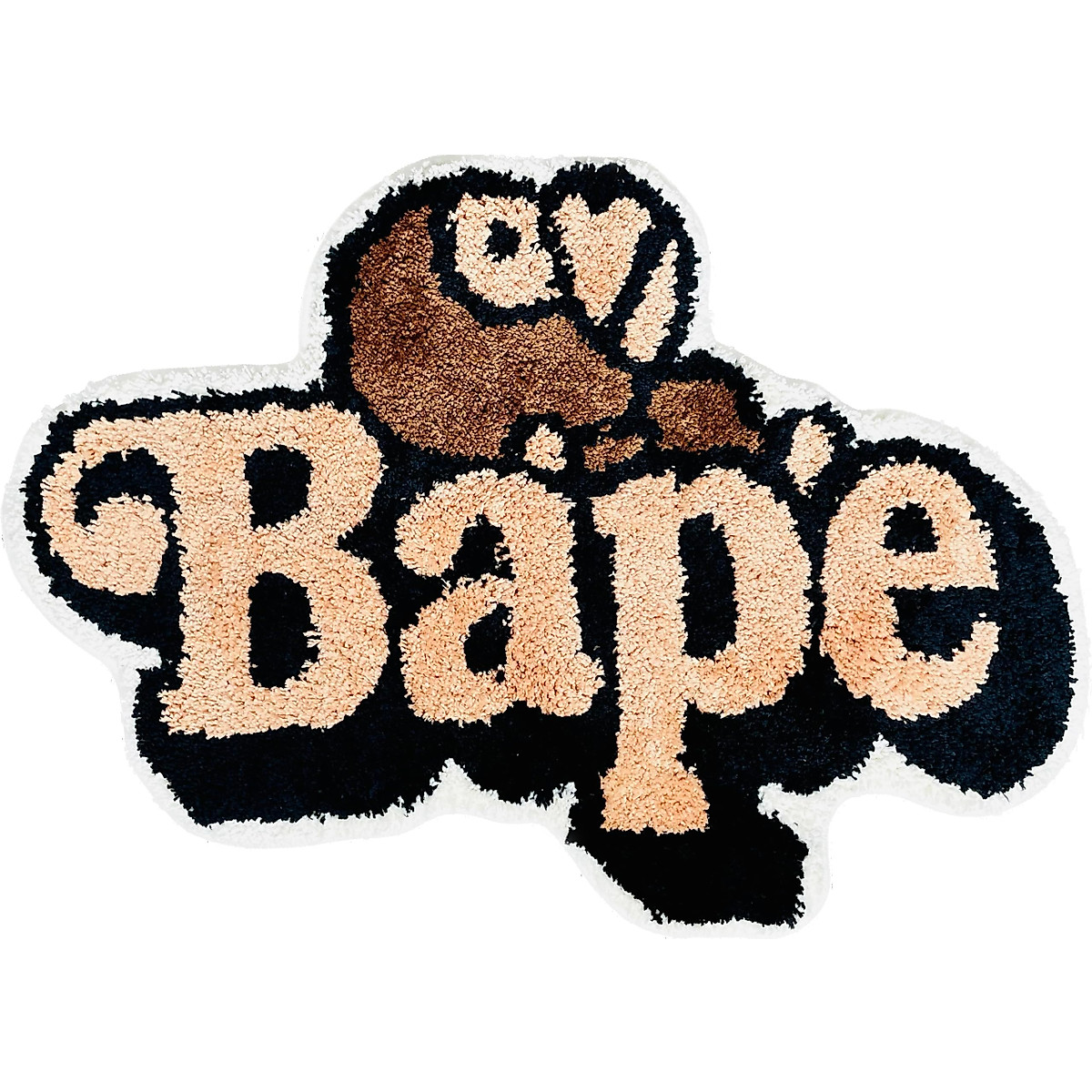 LUXAPE Bape Rug - Handmade & Premium- 32in W * 24in L (80 * 60cm) - Hypebeast Rug - Hypebeast Rug Decor - Living Room, Bedroom, Children Room, Door mat - A Bathing APE - Luxape Rug