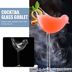 Wine Glasses Set of 8, Bird Shape Wine Glasses Cocktail Glass, Bird Martini Glasses for Holidays Anniversary Birthday Wedding Party Celebrations 5 Ounce/150ml