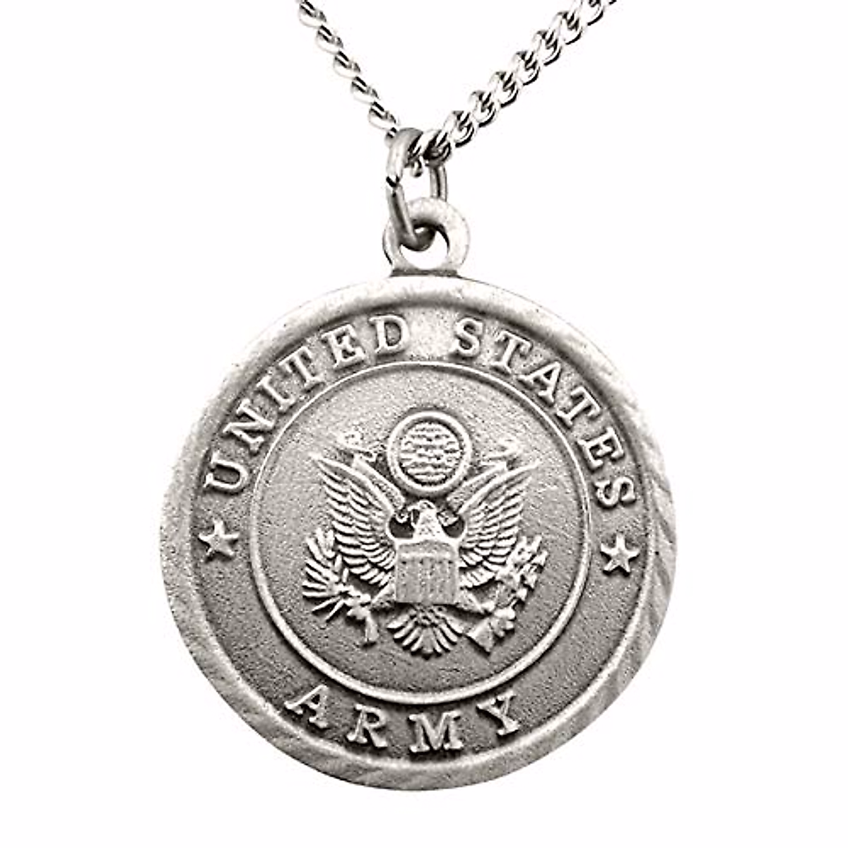 Pewter United States Army Saint Michael Military Medal, 1 Inch