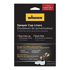 Wagner Spraytech 529071 Paint Sprayer Cup Liners, Great for Use with Wagner Paint Sprayers, Easy Color and Material Changes, 5 Pack of Liners