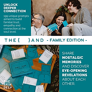 {THE AND} Family Edition - 199 Family Conversation Cards to Strengthen Relationships - Questions for Families to Get Everyone Talking - Fun Family Bonding Game at Dinner or Game Night By The Skin Deep