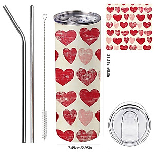 Medpol love kisses valentines insulated tumblers coffee cup Gift，love kisses valentines Drinking Glasses-Tea Cup-Coffee Mug tumbler with lid and straw 20 oz insulated tumbler cups