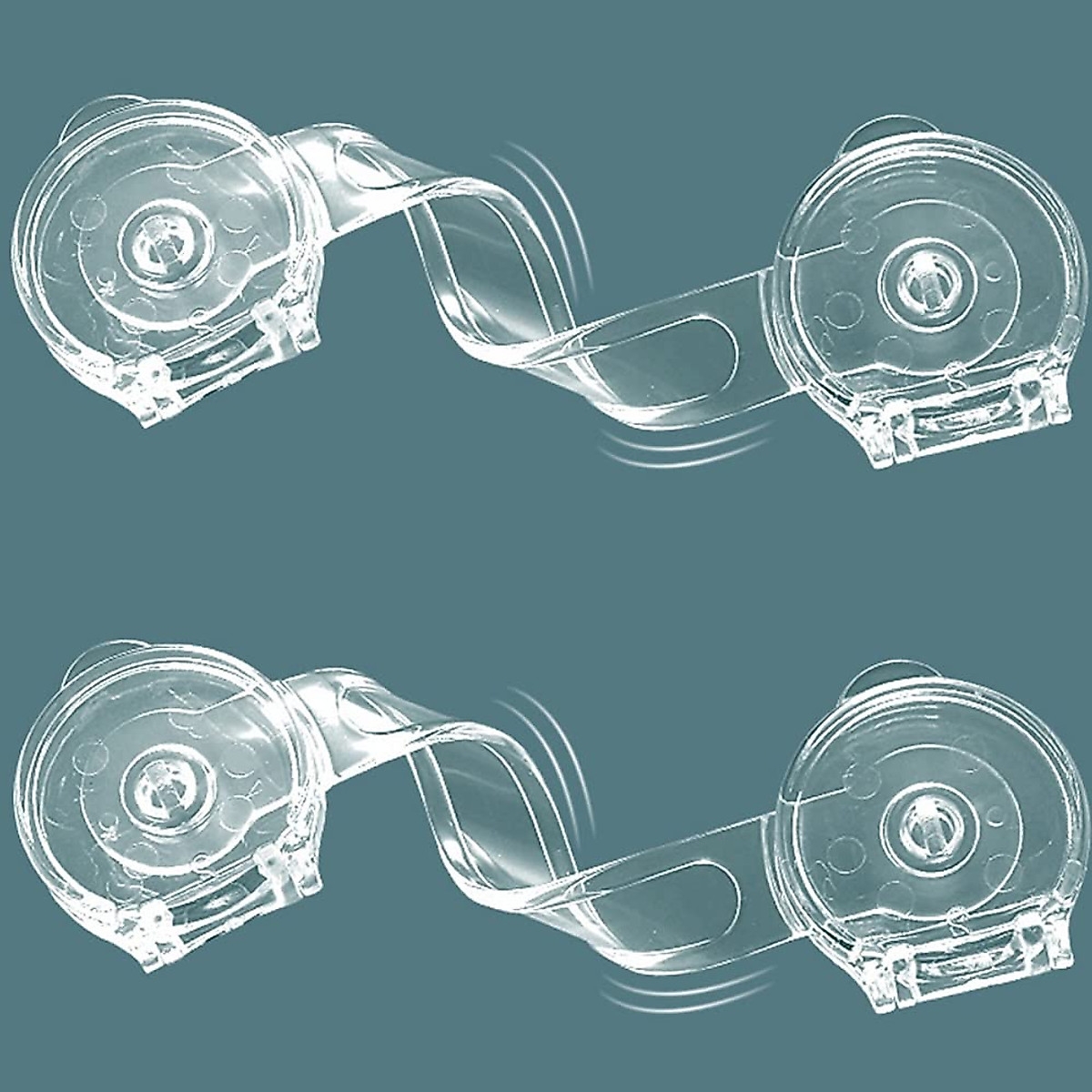 5Pcs Child Safety Locks Baby Safety Lock Transparent Child Safety Cupboard Door Lock for Fridge Cabinets Drawers Toilet Easy Install No Tools Needed