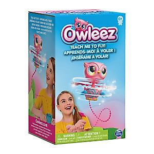 Owleez, Flying Baby Owl Interactive Toy with Lights and Sounds (Pink), for Kids Aged 6 and Up