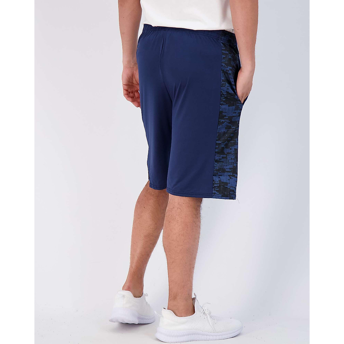 5 Pack Men’s Active Quick Dry Fit Short Pockets Athletic Running Gym Basketball Workout Activewear Sports Men, Set 11, XXL, Pack of 5