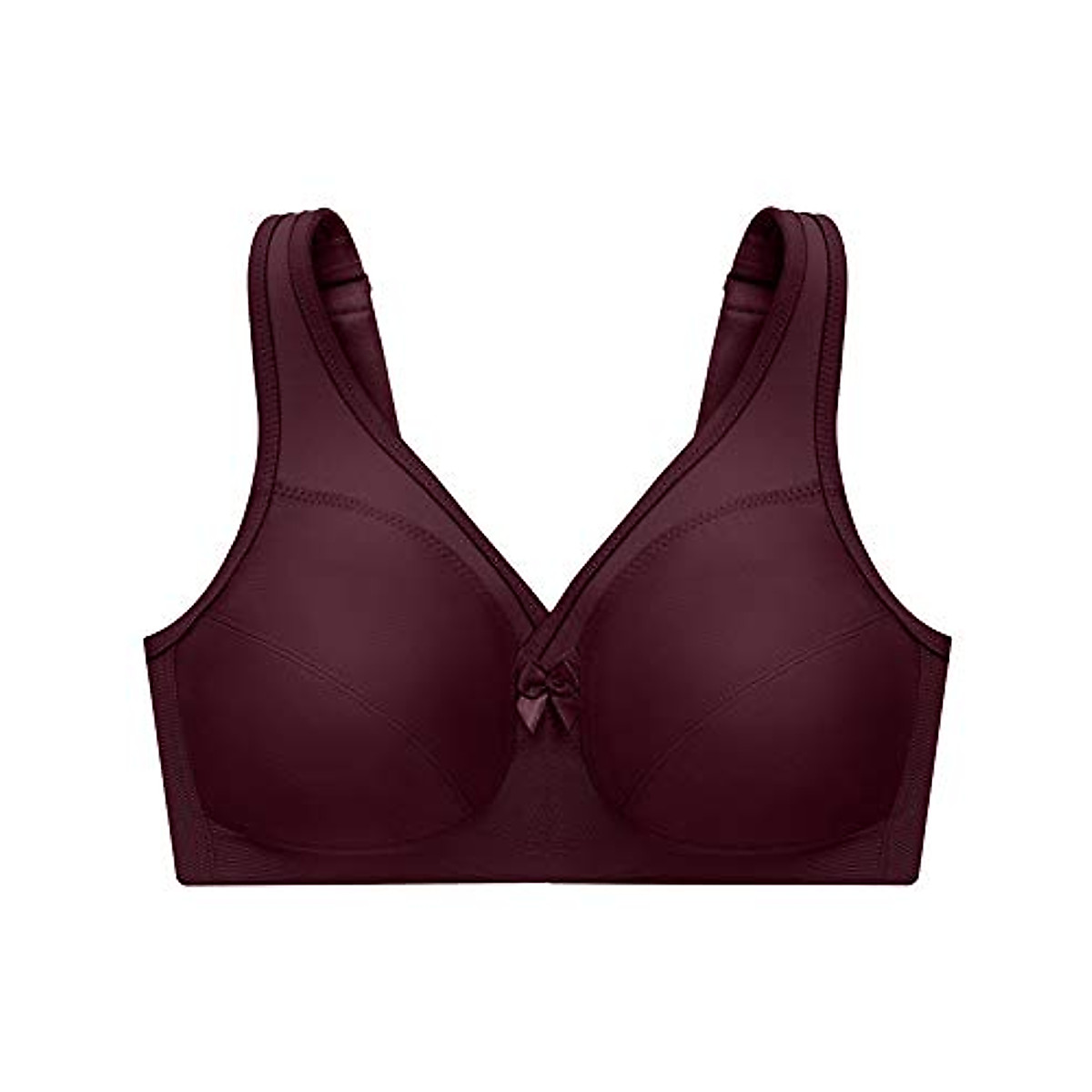 Glamorise Full Figure Plus Size MagicLift Active Support Bra Wirefree #1005 Wine