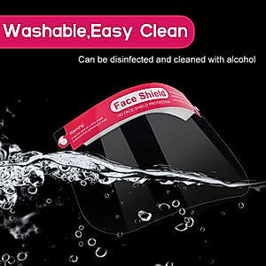 10 Pack Kids Anti-Fog Face S.hields Safety S.hield with Elastic Band For Children (Red)