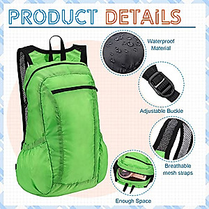 Dunzy 6 Pcs Lightweight Backpack Waterproof Hiking Travel Backpack Foldable Outdoor Camping Daypack for Men Women 6 Colors