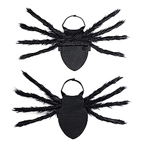 ZC Halloween Spider Costume for Small Dogs and Cats, Halloween Funny Pet Dog Puppy Cosplay Costume with Adjustable Velcro