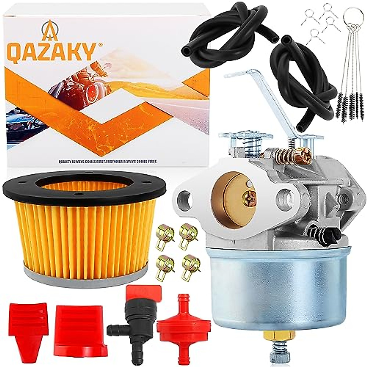 QAZAKY Carburetor Compatible with Tecumseh 631793 631440 H70 H80 7HP 8HP 9HP Snowblower Snowthrower Troy Bilt Chipper Vac 47279 47261 65582V Shredder Horse Tillers MIA10291 Snow Thrower