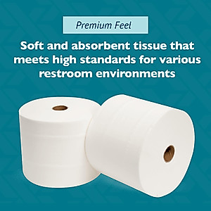 Morcon M1000 Compact Small Core Coreless Alternative, Premium Bath Tissue Roll, High Capacity Commercial Toilet Paper 2 Ply, Soft & Absorbent Tissue, 1000 Sheet Toilet Paper Per Roll, 36 Rolls