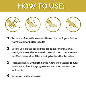 Foot Mask - 5 Pairs Lavender & Honey Foot Spa for Rough Dry Cracked Feet Reduce Dead Skin, Moisturizing Socks for Baby Foot, Relaxing Soft Feet Treatment for Women & Men, Foot Care Christmas Gifts