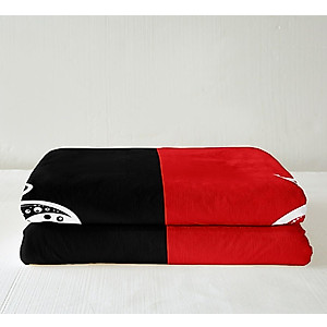 Couple Wedding Throw Blanket Best Gifts from Husband for Anniversary,King and Queen Crown Blanket,Red and Black Fleece Blanket Gifts for Couple,I Love You Gift for Her Romantic Valentine's Day 40"x50"