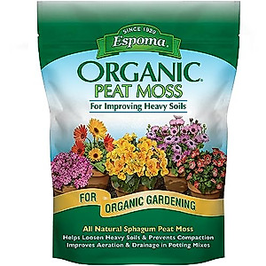 Espoma Organic Peat Moss; All-Natural Horticultural Grade Sphagnum Peat Moss Approved for Organic Gardening. Helps Improve Aeration & Moisture Retention. Promotes Root Growth – Pack of Two