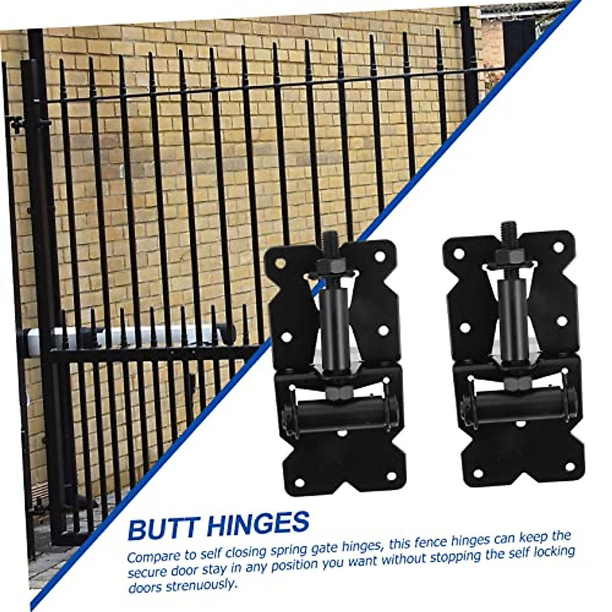 2pcs Fence Hinge Heavy Duty Leash Gate Hinges for Wooden Fences Heavy Duty Stainless Steel Hinges Door Hinges Barn Hinges Metal Hinges Self Closing Gate Hinges Hinges Bolt