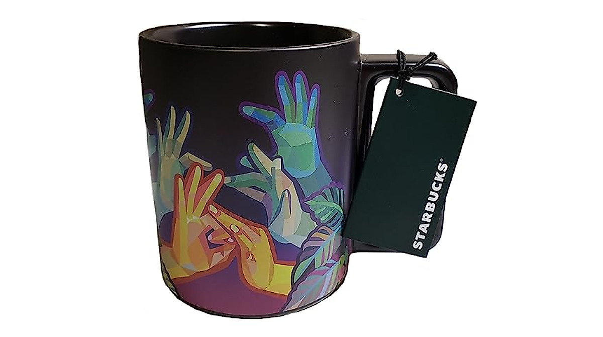 Starbucks ASL Hand Movements Coffee Mug - 12 Oz