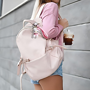 Xerial Cute kitty keychain, cartoon cat keychain, kawaii kitty accessories,kitty charms, kitty car accessories,kitty key chains,Bag Purse Backpack Accessories, gift for Girls Women