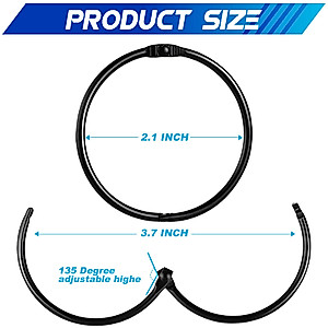 YGAOHF 30 Pack Black Shower Curtain Rings - 2 Inch Rustproof Metal Shower Curtain Hooks for Bathroom, Glide Smoothly Round Shower Rings, Snap Joint Design