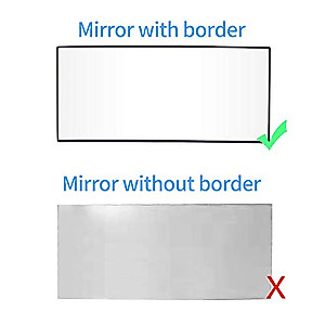 Clip On Security Mirror, Cubicle Computer Desk Convex Mirror for Office Personal Safety Rearview Monitors or Anywhere (7.28" Rectangle Mirror with Border)
