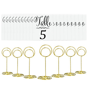 1 to 20 Table Numbers with Holders Base for Wedding Banquet Party Table Home Birthday DecorationPlace Card Holders