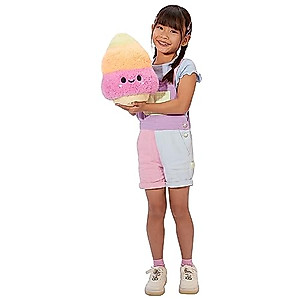 Fluffie Stuffiez Ice Cream Large Collectible Feature Plush 11" - Surprise Reveal Unboxing with Huggable ASMR Fidget DIY Fur Pulling, Ultra Soft Fluff