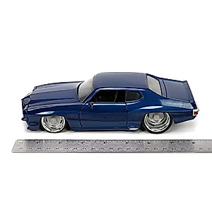 Big Time Muscle 1:24 1971Pontiac GTO Die-cast Car Dark Blue, Toys for Kids and Adults