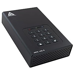 Apricorn 4TB Aegis Desktop Padlock FIPS 140-2 Validated 256-Bit Encrypted Hard Drive (ADT-3PL256F-4000)