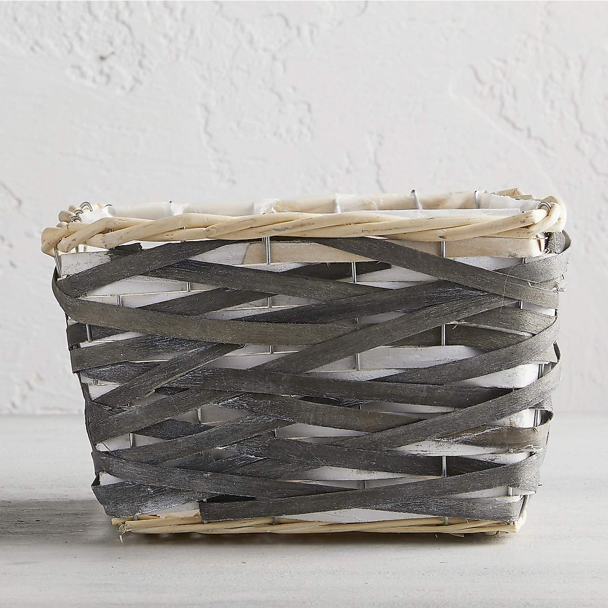 47th & Main Square Bamboo Basket Set, Medium, Dual Color