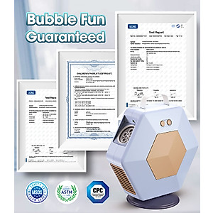 Beefunni Upgrade Bubble Machine Automatic Bubble Blower for Kids Toddler Adult,16000+ Bubbles/min, Bubble Machine Battery Operated, Rotatable 360° Bubble Toy for Outdoor Birthday Party, Baby Blue
