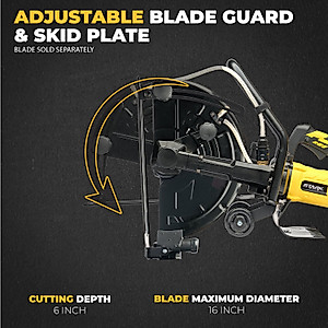 XtremepowerUS 3200W Electric 16" Wet/Dry Cutter Circular Saw Concrete Saw Cutter Saw 20AMP Water Line (Blade Not Included) Disc Cutter, Power Cutter