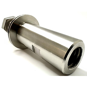 Pro-Graad Stainless Steel 5/8”-11 Angle Grinder Buff Extender Kit, Airway Buffing Polishing Wheel 2-1/4” Extension Shaft, Threaded Arbor Extension Adapter, for Angle Grinders