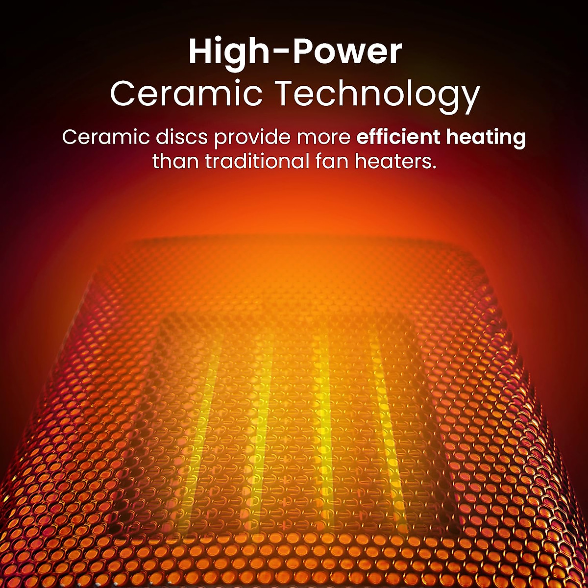 Pro Breeze Space Heater – 1500W Portable Electric Heater for Indoor Use, Ceramic Heater with Adjustable Thermostat, Small Heater for Home, Bedroom, Office, Garage with 3 Operating Modes - Black