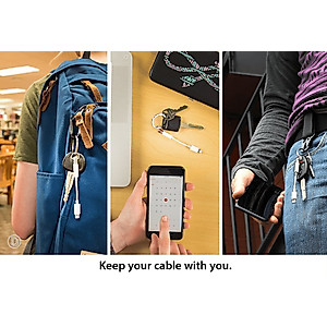 Dongle Dangler 3.5mm Headphone Jack Adapter - Compatible with iPhone 15/15 Pro/ 14/14 Pro/13/13 Pro/12/12 Pro/11/11 Pro/X/Xr/Xs/SE (Keychain 1-Pack)