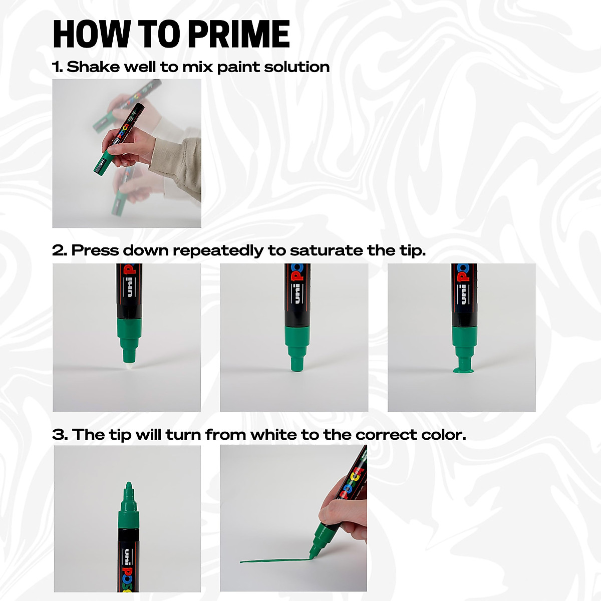 Posca Full Set of 8 Acrylic Paint Pens with Reversible Medium Point Pen Tips, Posca Pens are Acrylic Paint Markers for Rock Painting, Fabric, Glass Paint, Metal Paint, and Graffiti