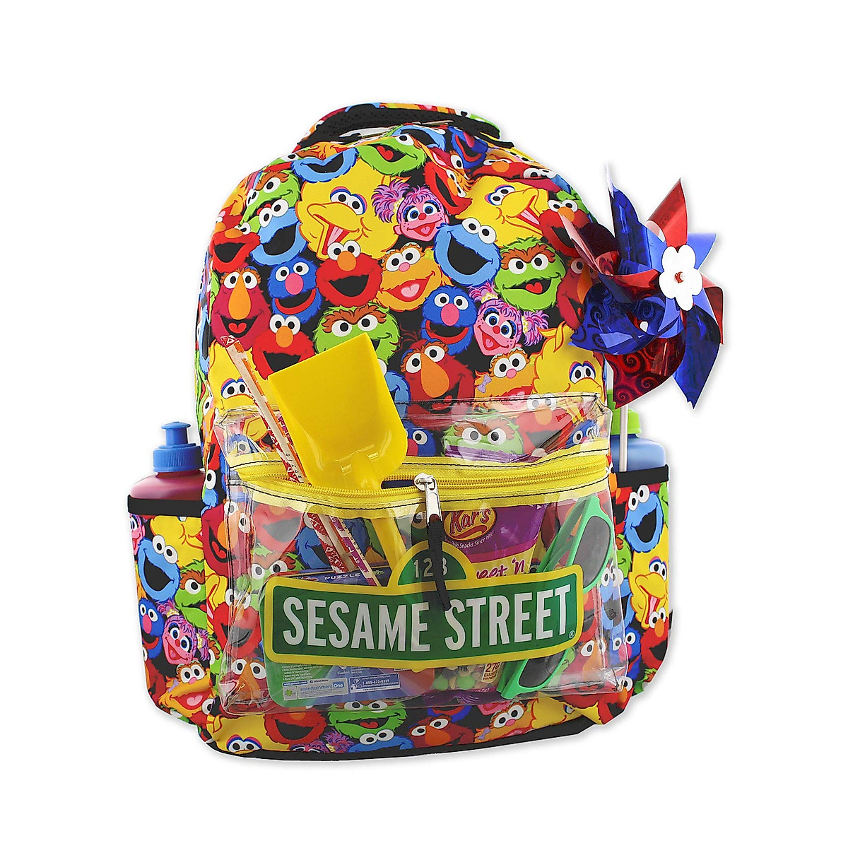 Sesame Street Gang Elmo Boys Girls Toddler 16 inch School Backpack (One Size, Multicolor)