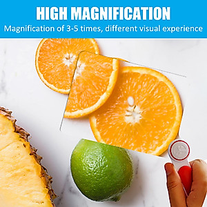 Viionlg 5X Magnifying Sheet for Reading, Full Page Magnifier for Reading for Seniors, Eye Candy Magnifier As Seen On Tv, Fresnel Lens, Perfect Folding Handheld Gifts for Low Vision Person