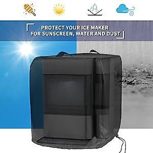 Guisong Ice Maker Cover for protecting GE Profile Opal 2.0 Nugget Ice Maker, Waterproof& Dustproof Cover for Ice Maker Countertop Nugget