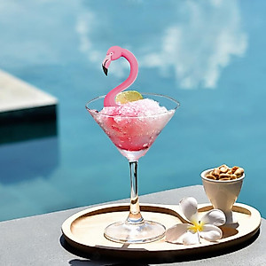 24Pcs Flamingo Cupcake Toppers, Tropical Cupcake Toppers Aloha Cake Decorations for Luau Hawaiian Theme Baby Shower Flamingo Birthday Party Supplies(Flamingo)