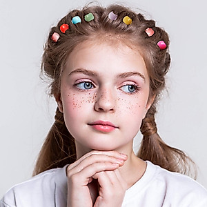 WILLBOND Hair Clip, 300 Pieces Mini Hair Claw Clips for Braids for Girls, Mini Hair Beads Rainbow Tiny Plastic Jaw Clips for Women