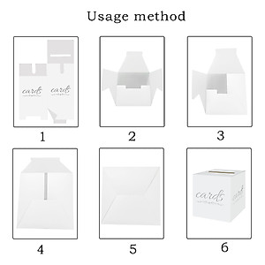 sunepany White Card Box Graduation Card Box Silver Card Box with Slot Card Box for Party Birthday Baby and Bridal Shower Funeral, Wedding Card Boxes for Reception Wedding Envelope Box